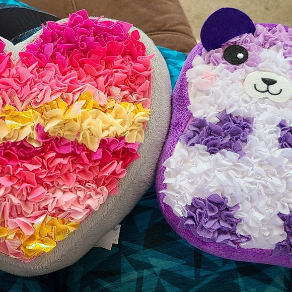 Toys | 4 Stuffy Plush Pillows Butterfly Owl Heart Hamster | Poshmark